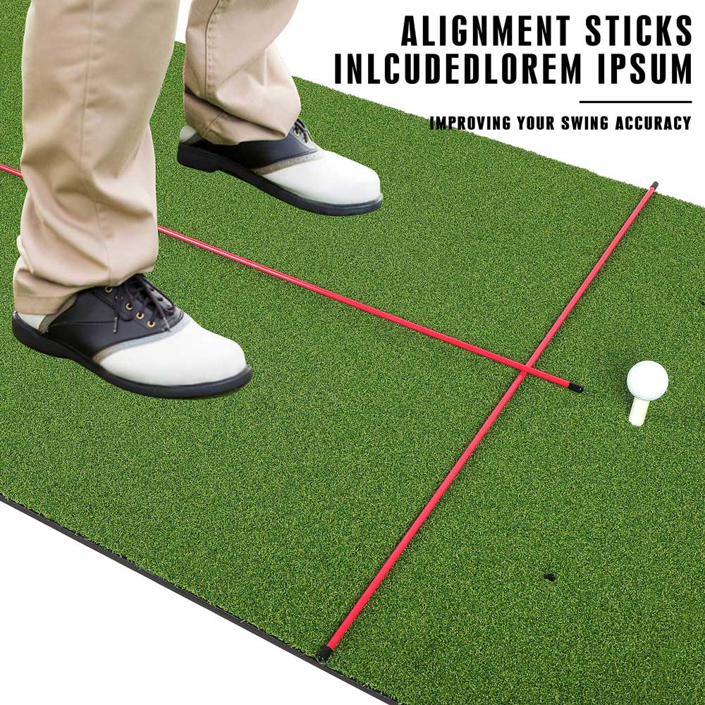 Lesmart Premium Turf Golf Hitting Mats with Rubber Foam Padding